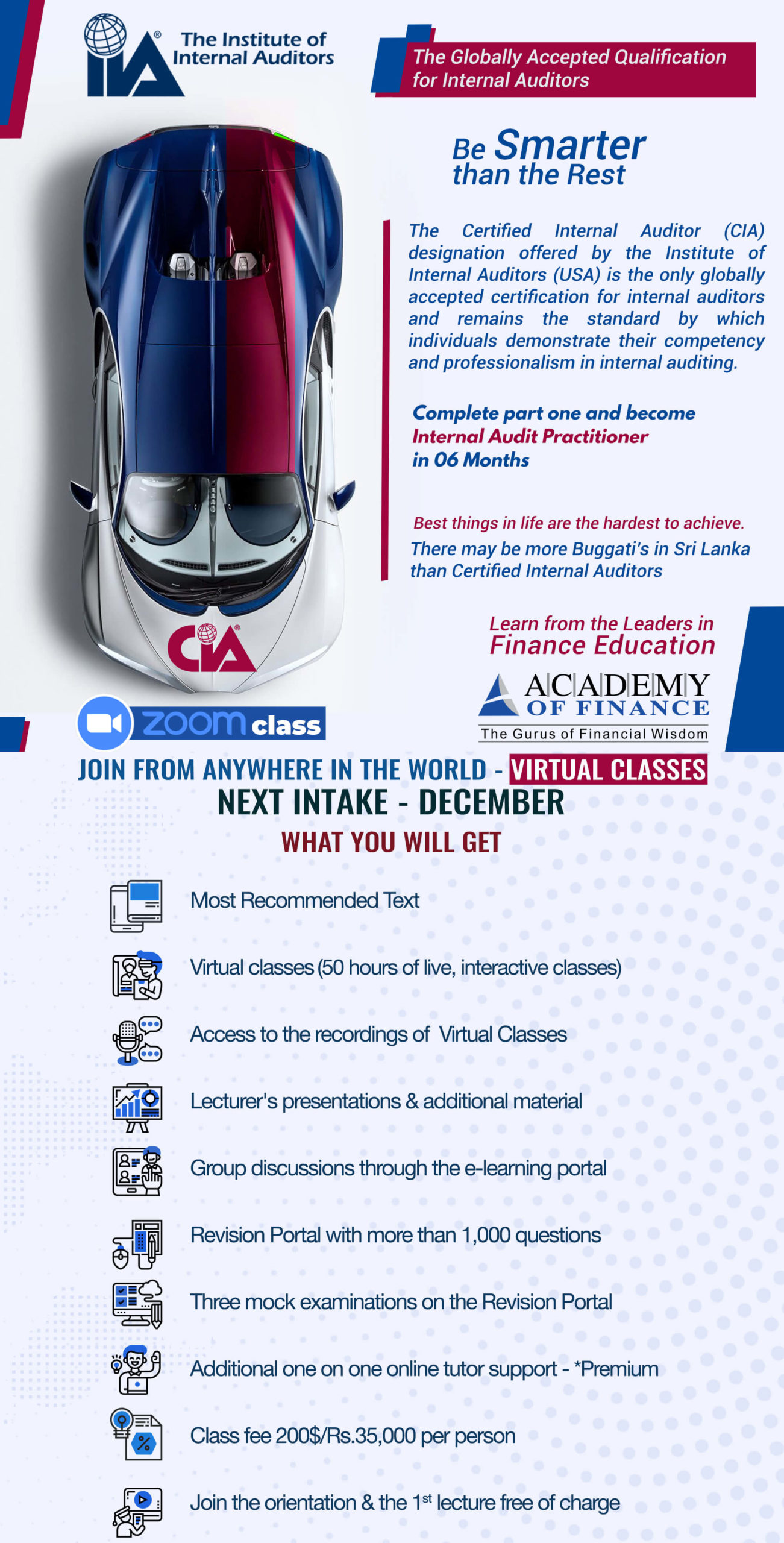 IIA - The Certified Internal Auditor (CIA) - Academy of Finance